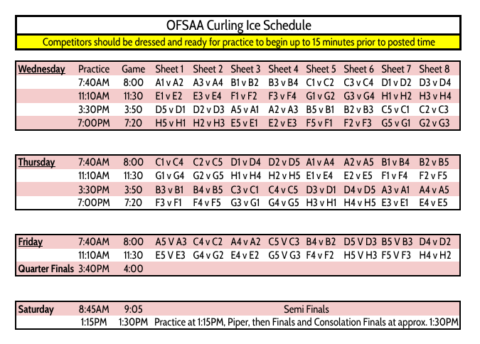 Competition Schedule and Results - OFSAA