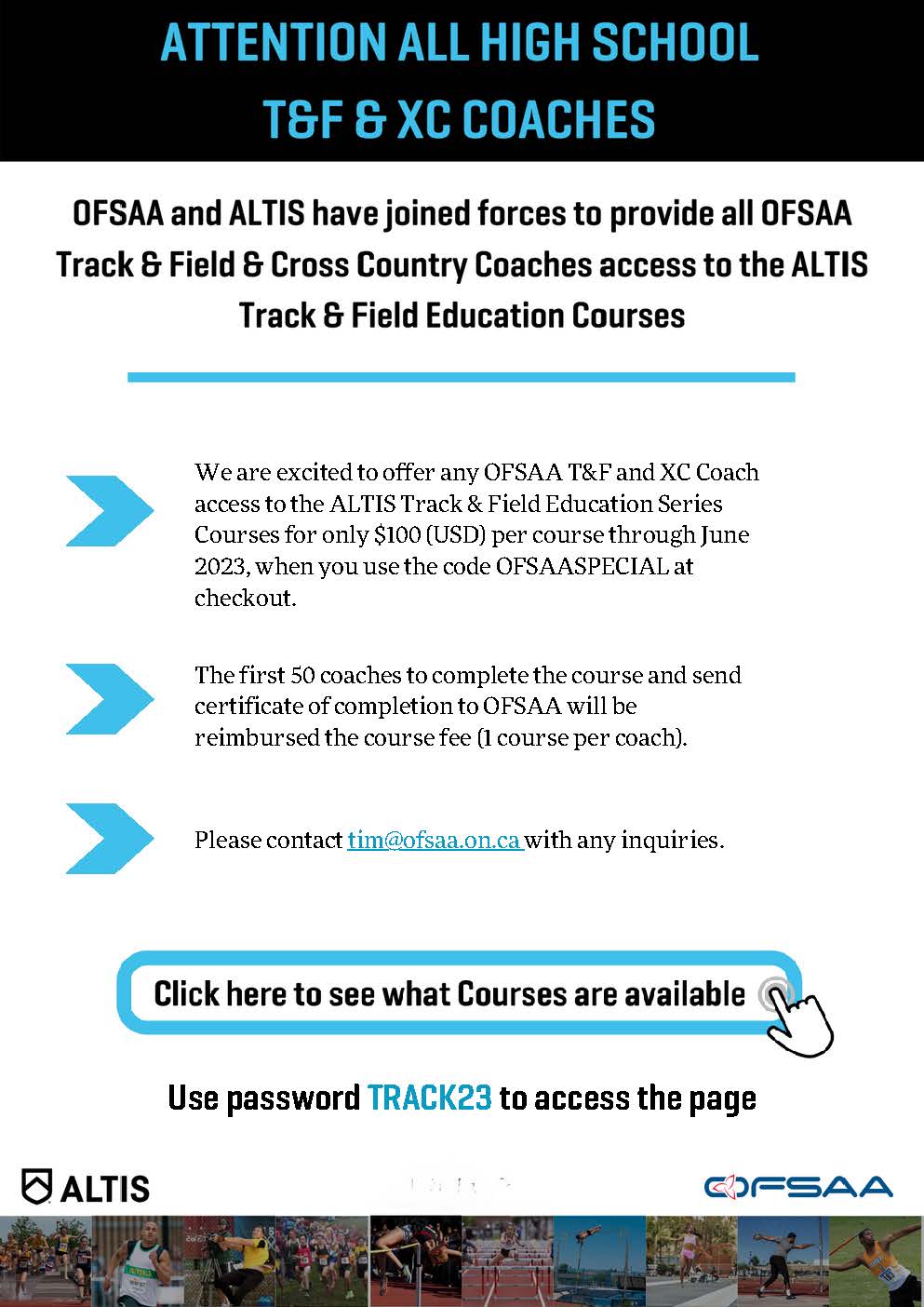 Registration Is Now Closed For The ALTIS Courses - OFSAA